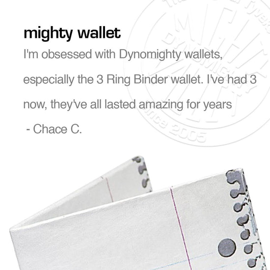 Notebook Paper Mighty Wallet - 3 Ring Binder Tyvek Wallet